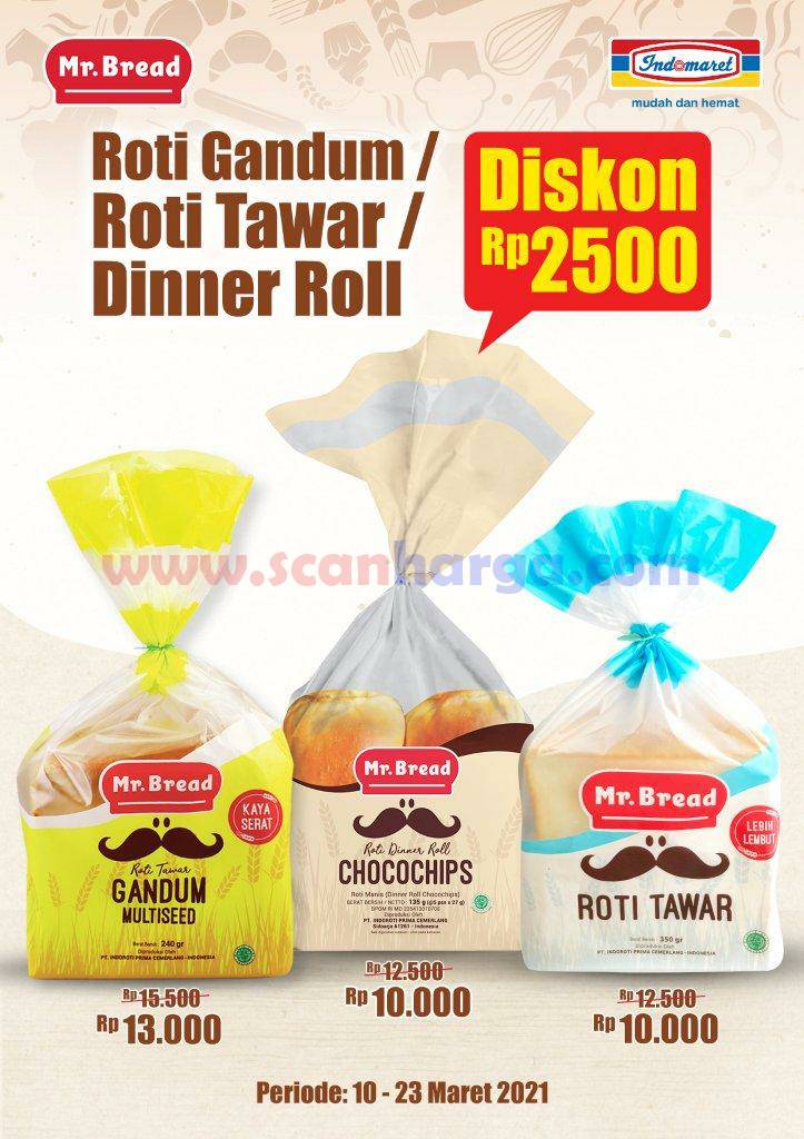 Mr Bread Promo Harga Spesial Roti Tawar & Roti Gandum Diskon Rp 2.500 ...