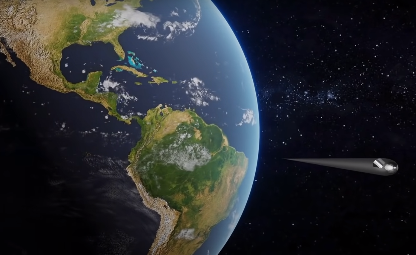 What If a needle or a grain of sand hits the earth at the speed of light?