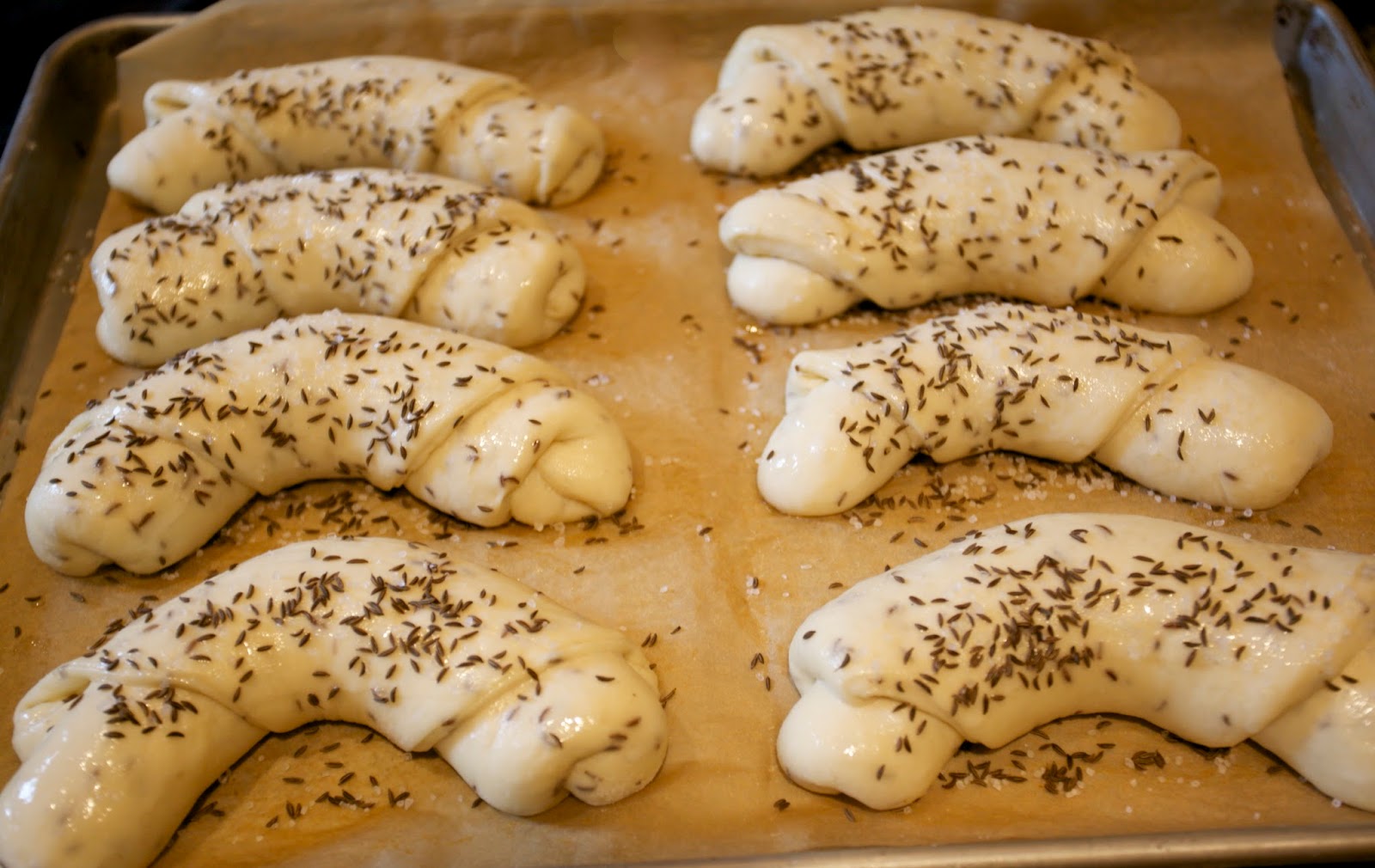 Rozky: Slovak Caraway Salt Rolls
