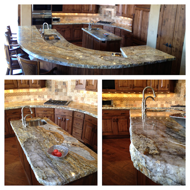 The Granite Gurus: Golden Ray Granite Kitchen from MGS by Design