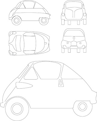 kara's mind, digitally designed: BMW isetta
