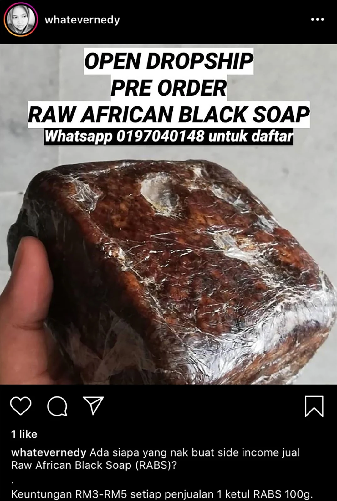 Raw African Black Soap (RABS) Malaysia