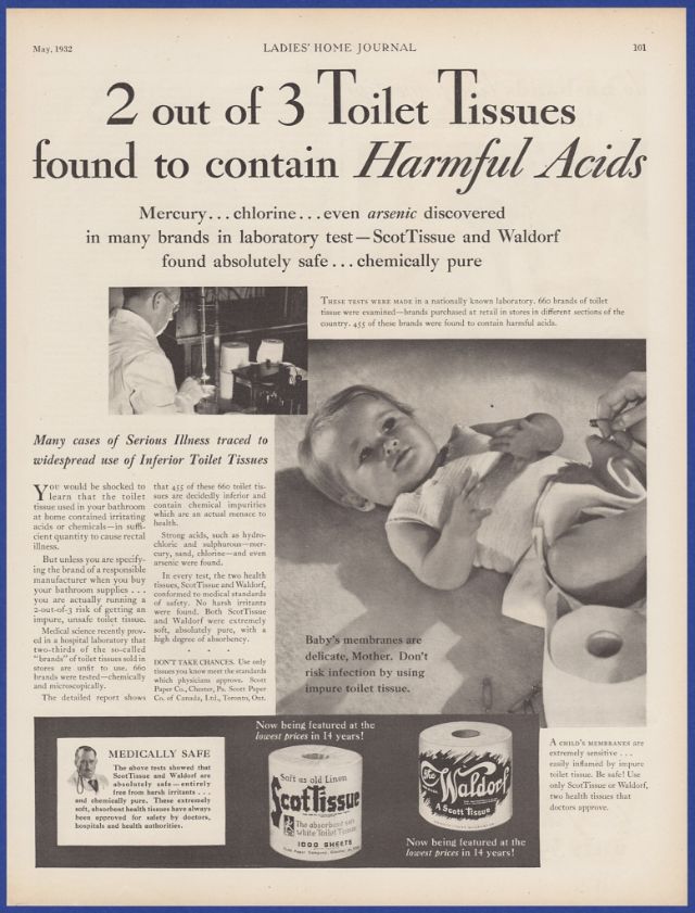 Vintage Toilet Paper Ads From the Early 20th Century ~ Vintage Everyday