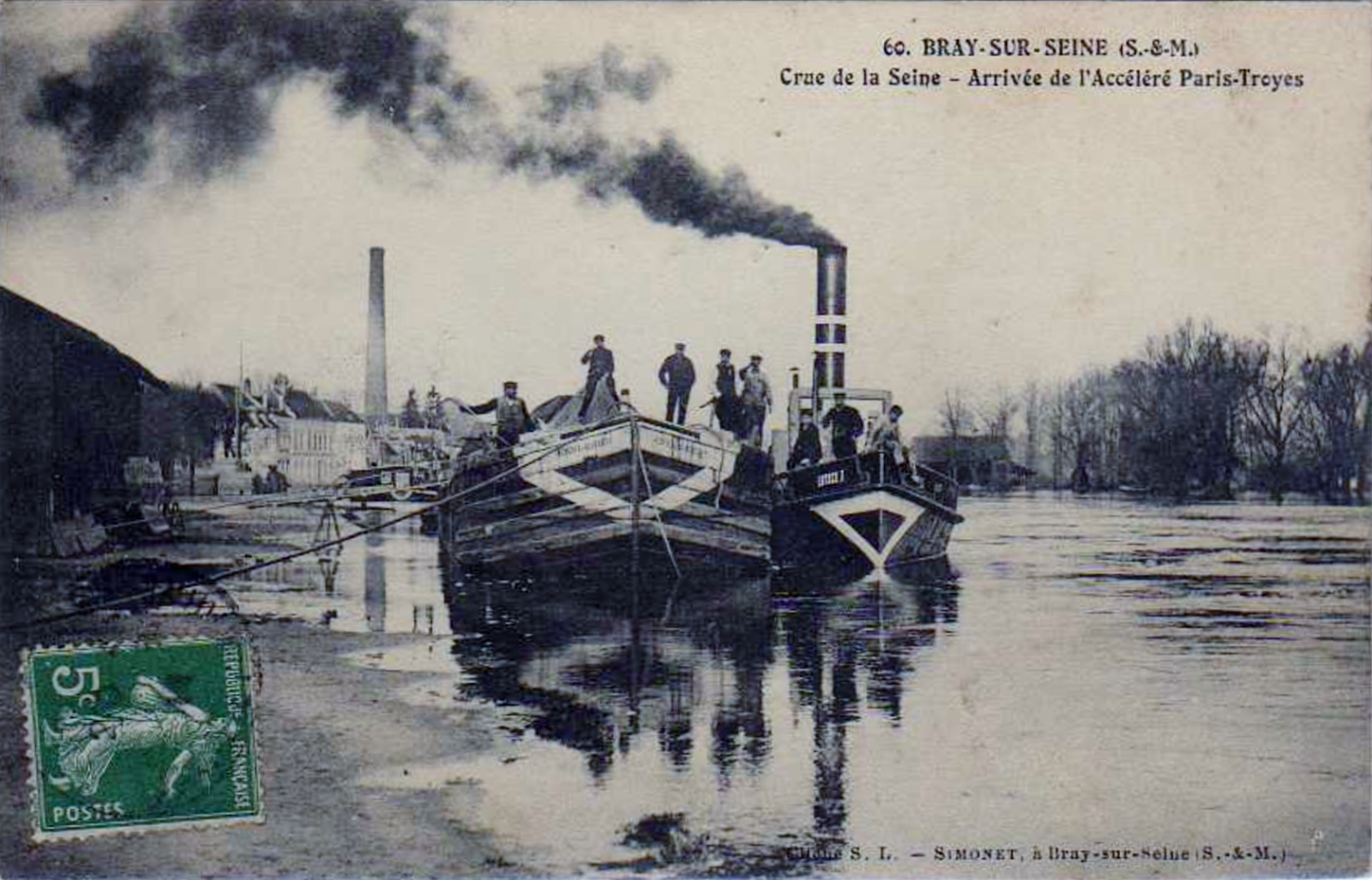 JRF: TROYES-BRAY SUR SEINE - Crue de la Seine - Arrivé de l'Accéléré ...