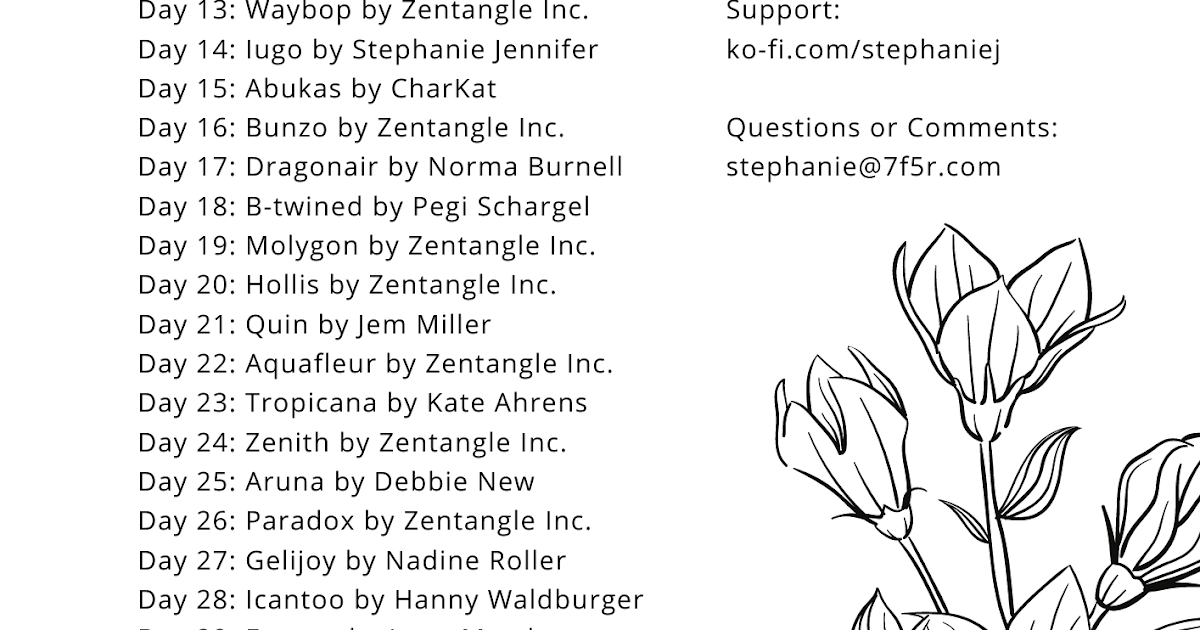 Everything Is Art: Inktober Tangles 2020 Official List