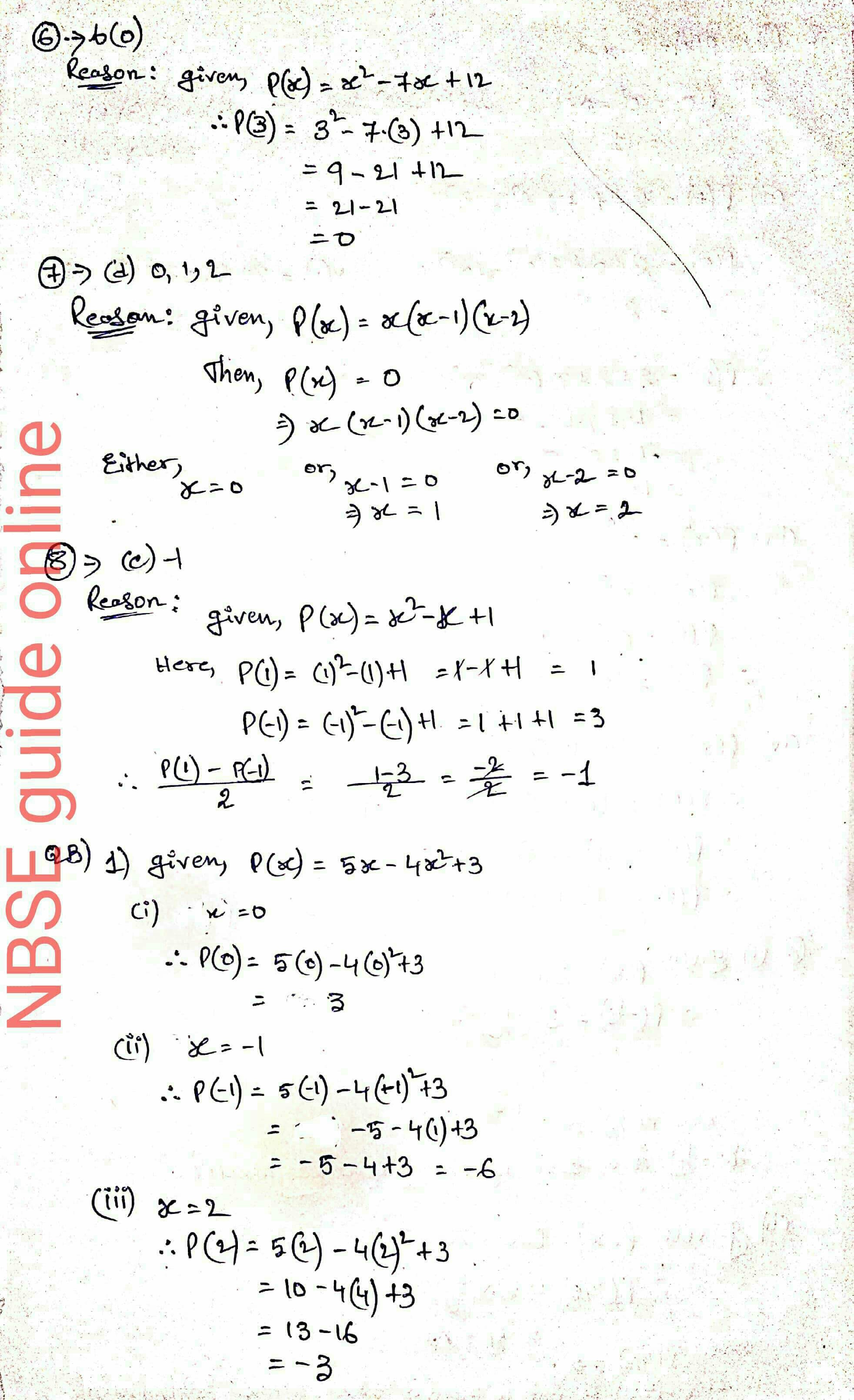 Class-9 : Maths - Chapter : 2. Polynomials. (Ex-2.1, Ex-2.3, Ex-2.3, Ex ...