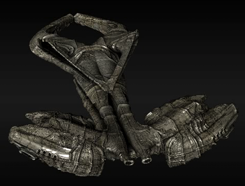 Alien Explorations: Prometheus: Hammer shaped Primordial engineer ships