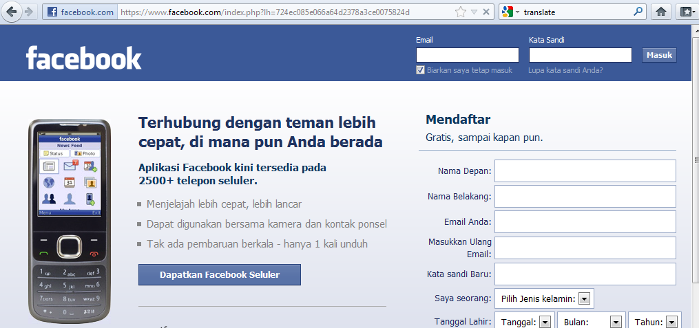 merubah tampilan halaman login FB dengan browser chrome | Panjz Online