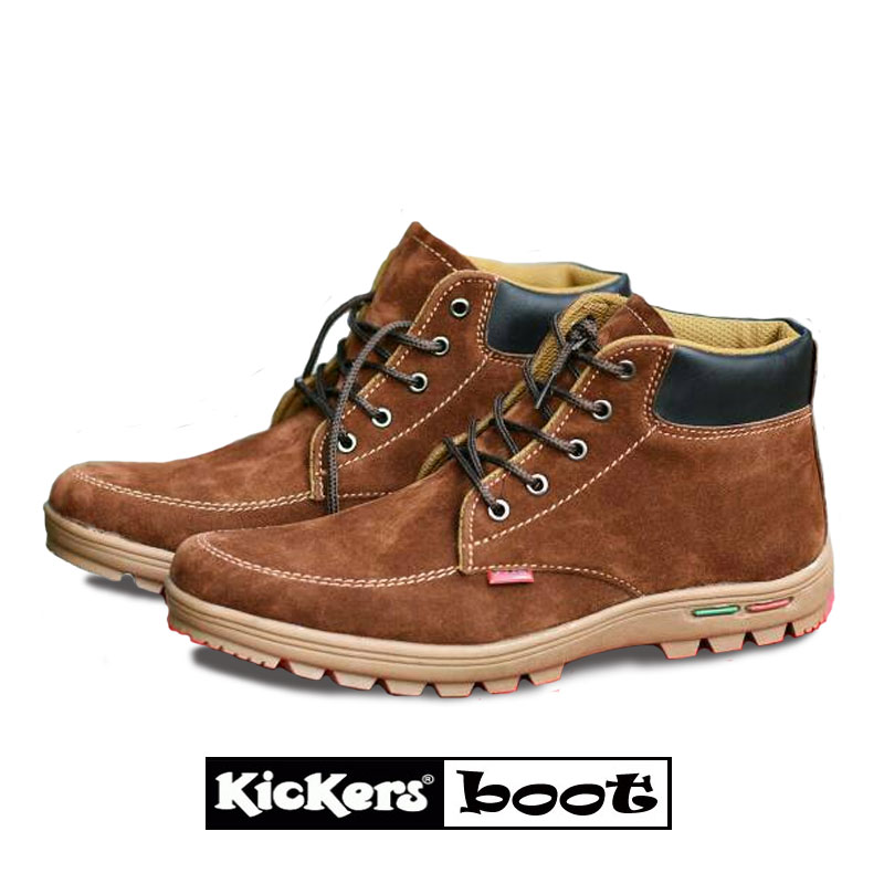 Sepatu Kickers Boot Pria Coklat Tua | Omsepatu.com