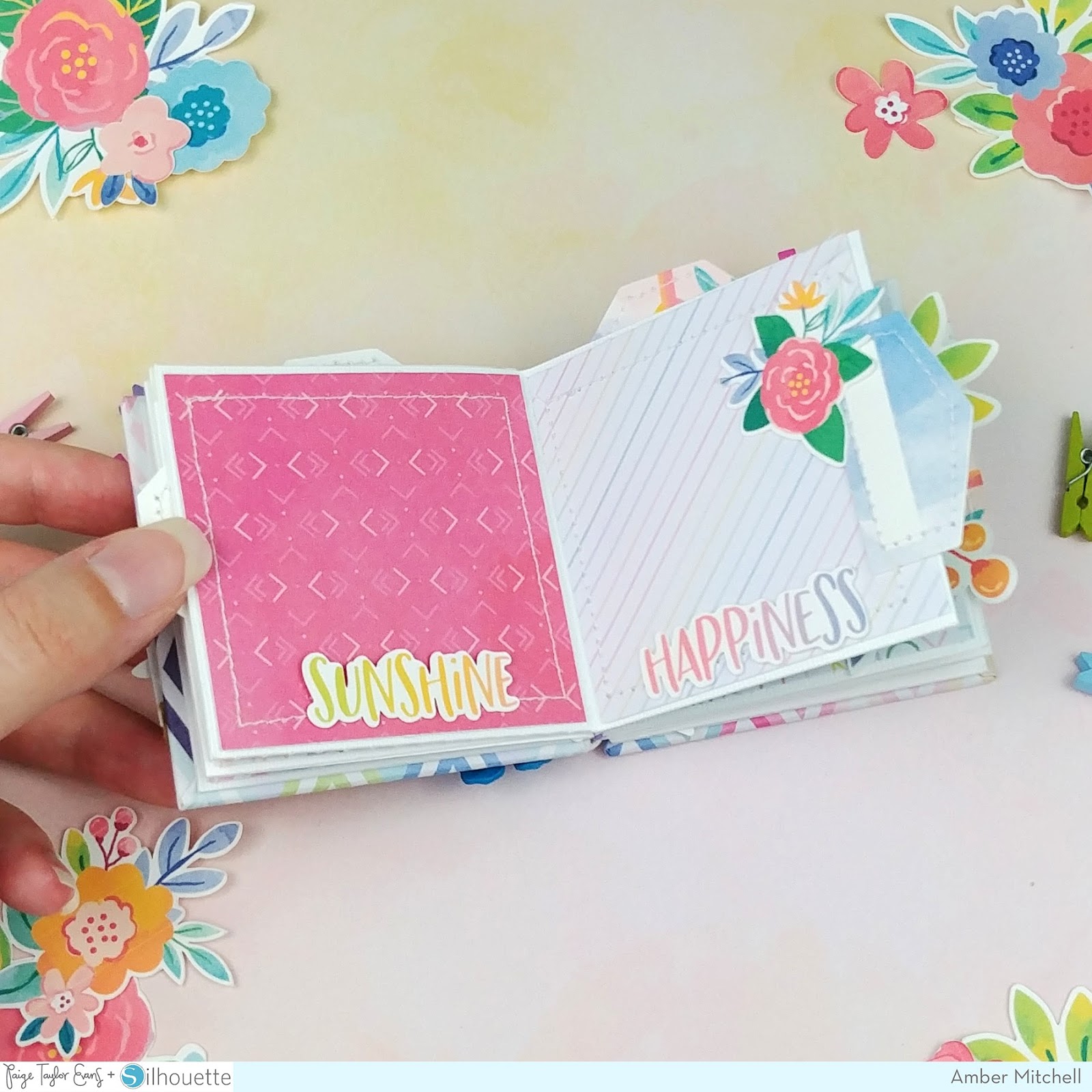 1 Piece of Paper Mini Album by Amber Mitchell | Paige Taylor Evans