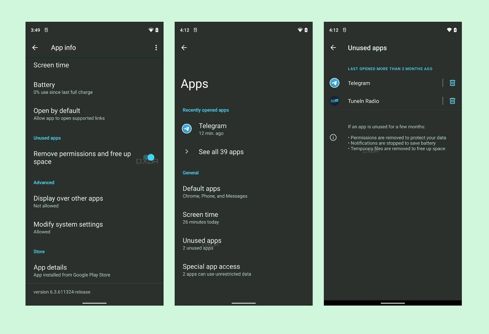 To save storage, Android 12 will hibernate all the unused apps