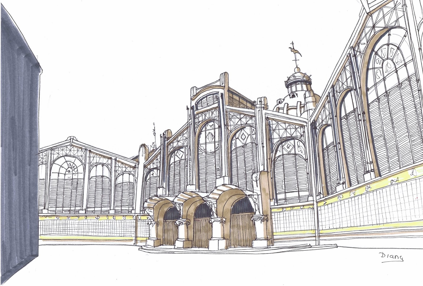 Patrimonio Industrial Arquitectónico: Mis dibujos industriales. Mercado ... Patrimonio Industrial Arquitectónico: Mis dibujos industriales. Mercado ...