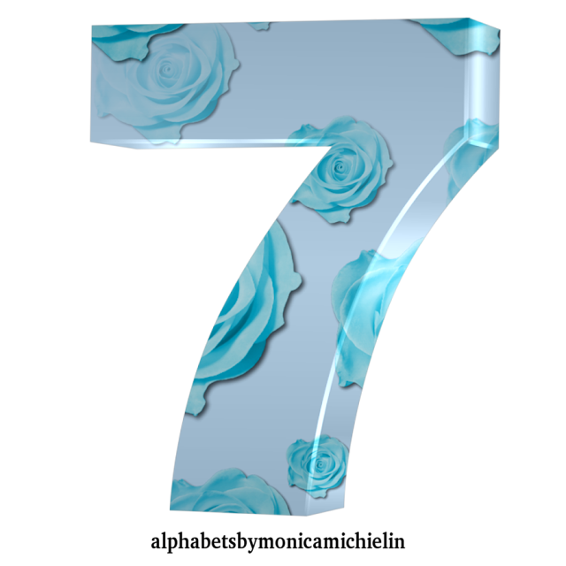 M. Michielin Alphabets: BLUE ROSES PASTEL ALPHABET SEAMLESS, NUMBERS ...