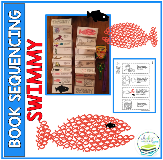 SWIMMY LARGE SEQUENCING CRAFT ~ Book Units by Lynn