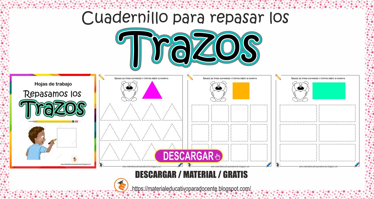 Material Educativo: Fichas para repasar la motricidad fina mediante ...