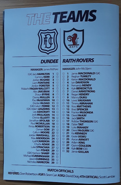 My Dundee FC Programmes: Dundee v Raith Rovers, 15-May-21