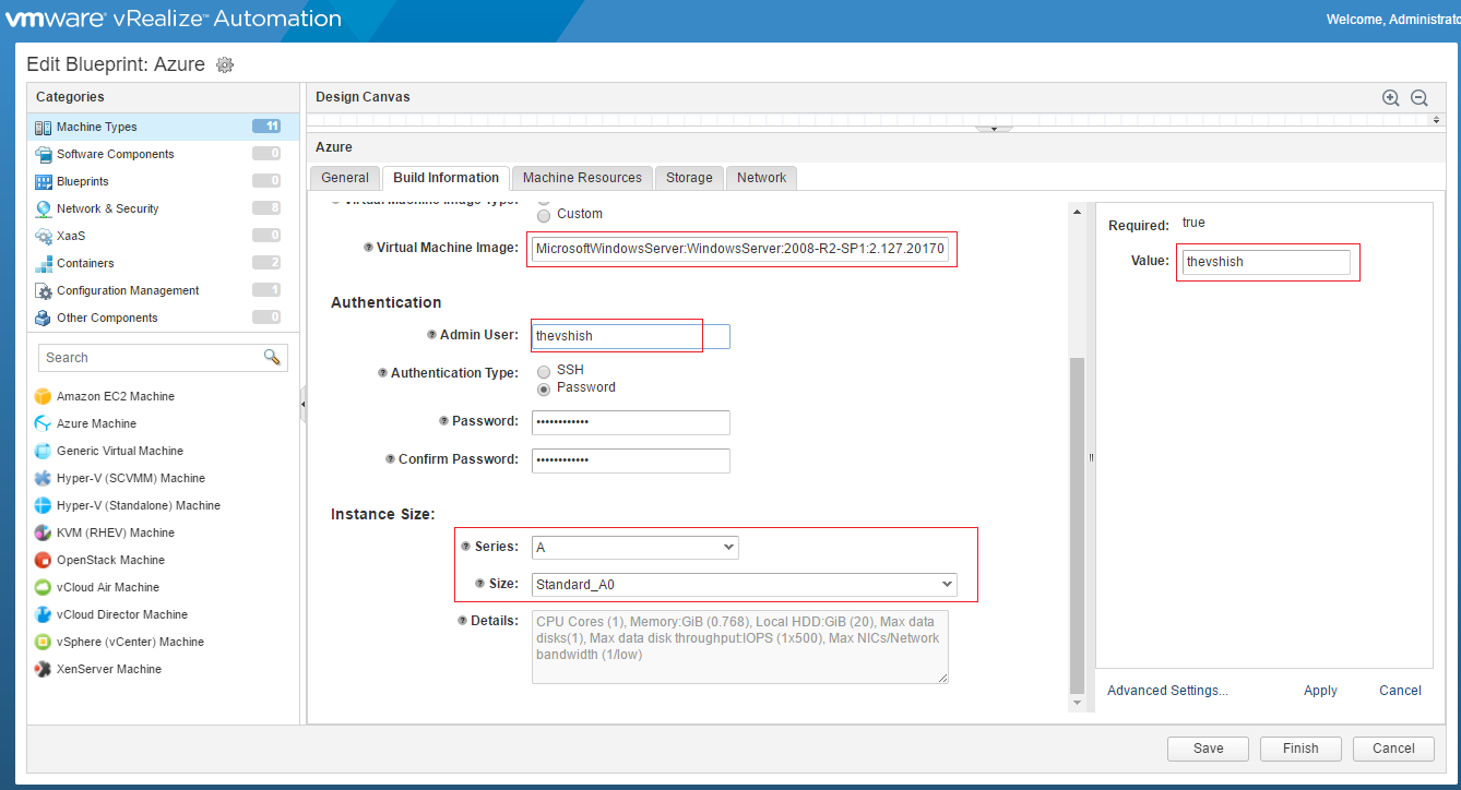 -: vRA Integration with Microsoft Azure