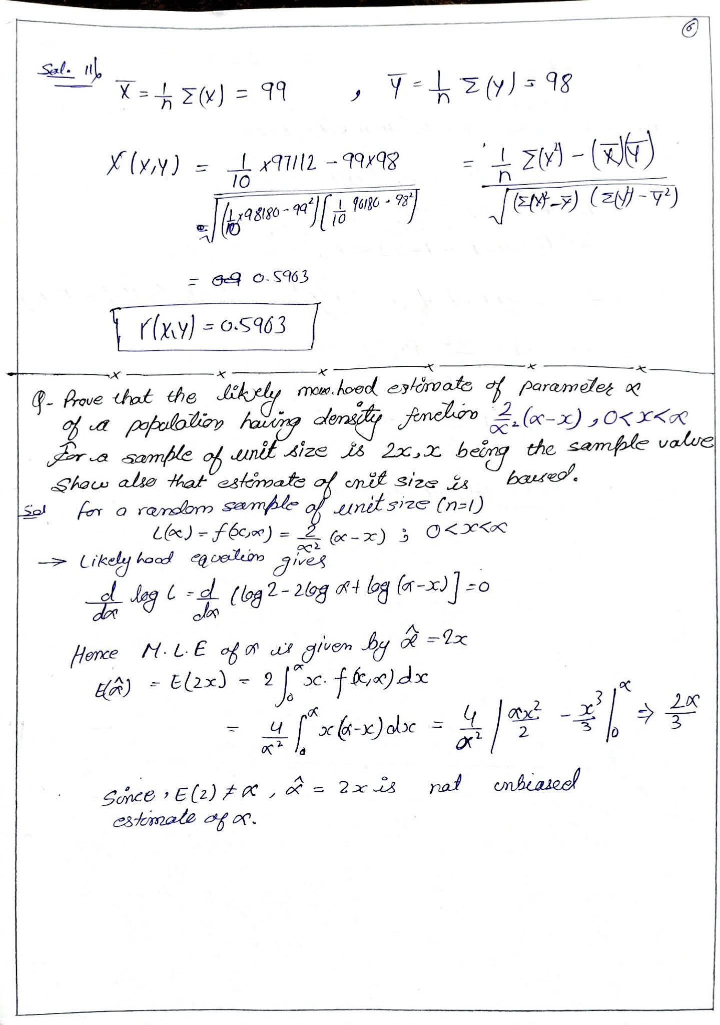 hand written numerical based on probability, Engineering Mathematics 3