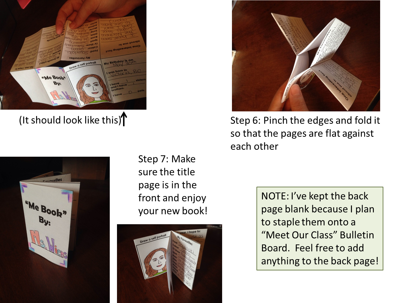 Back to School Freebie! - Foldable Mini "ME Book"