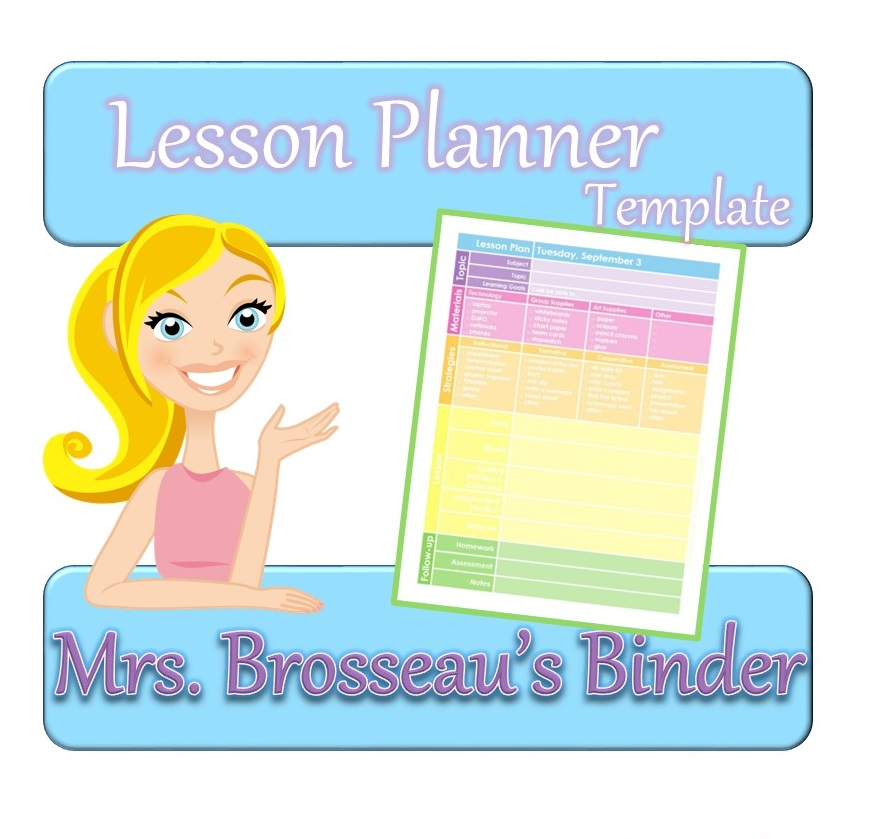 Classroom Freebies Too: Free Colorful Lesson Planner Template