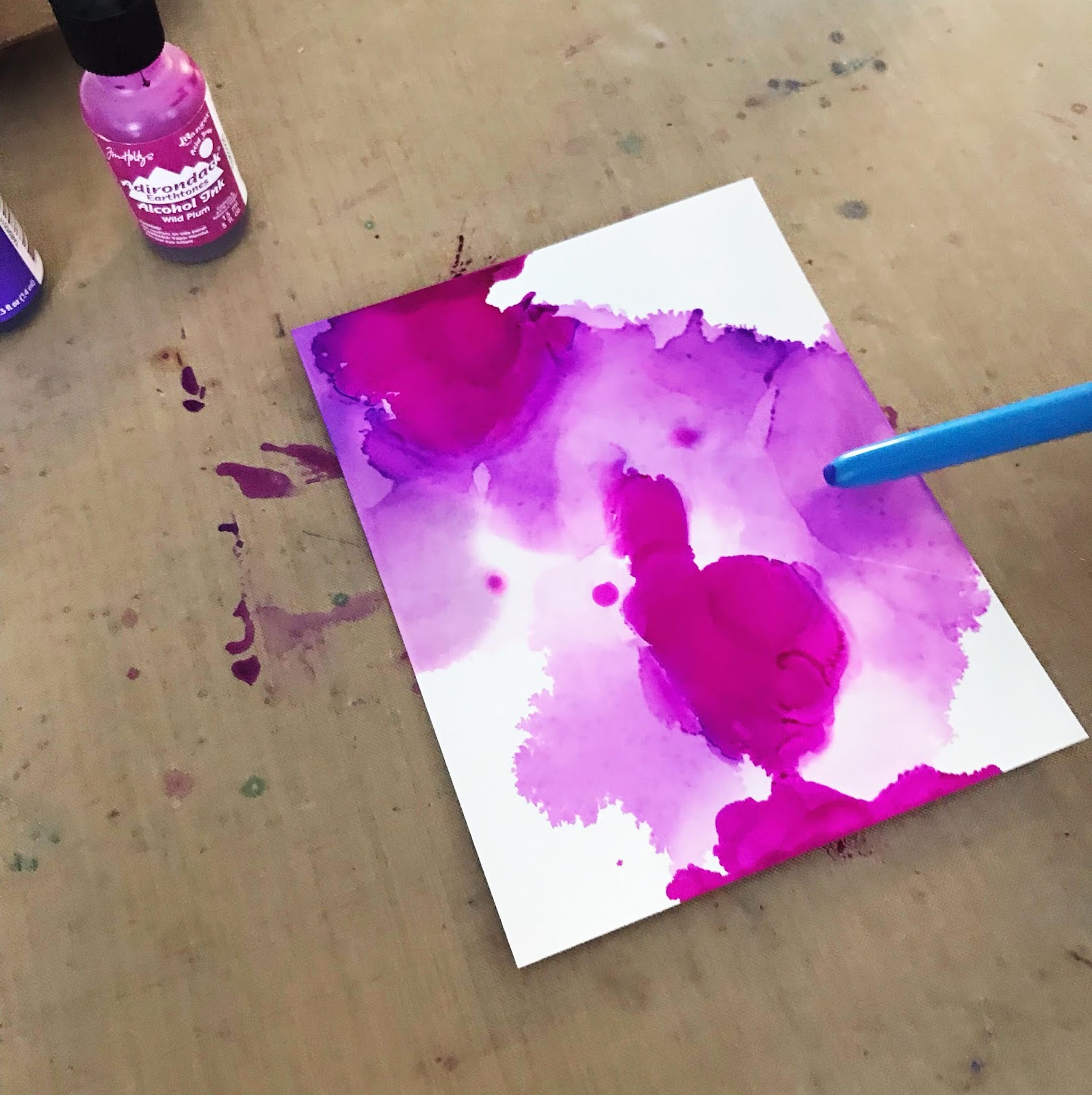 carly tee: galaxy backgrounds with alcohol inks