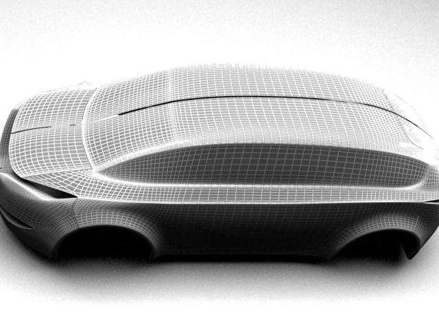 Wireframe 3d model - Desing Car Fuul Time