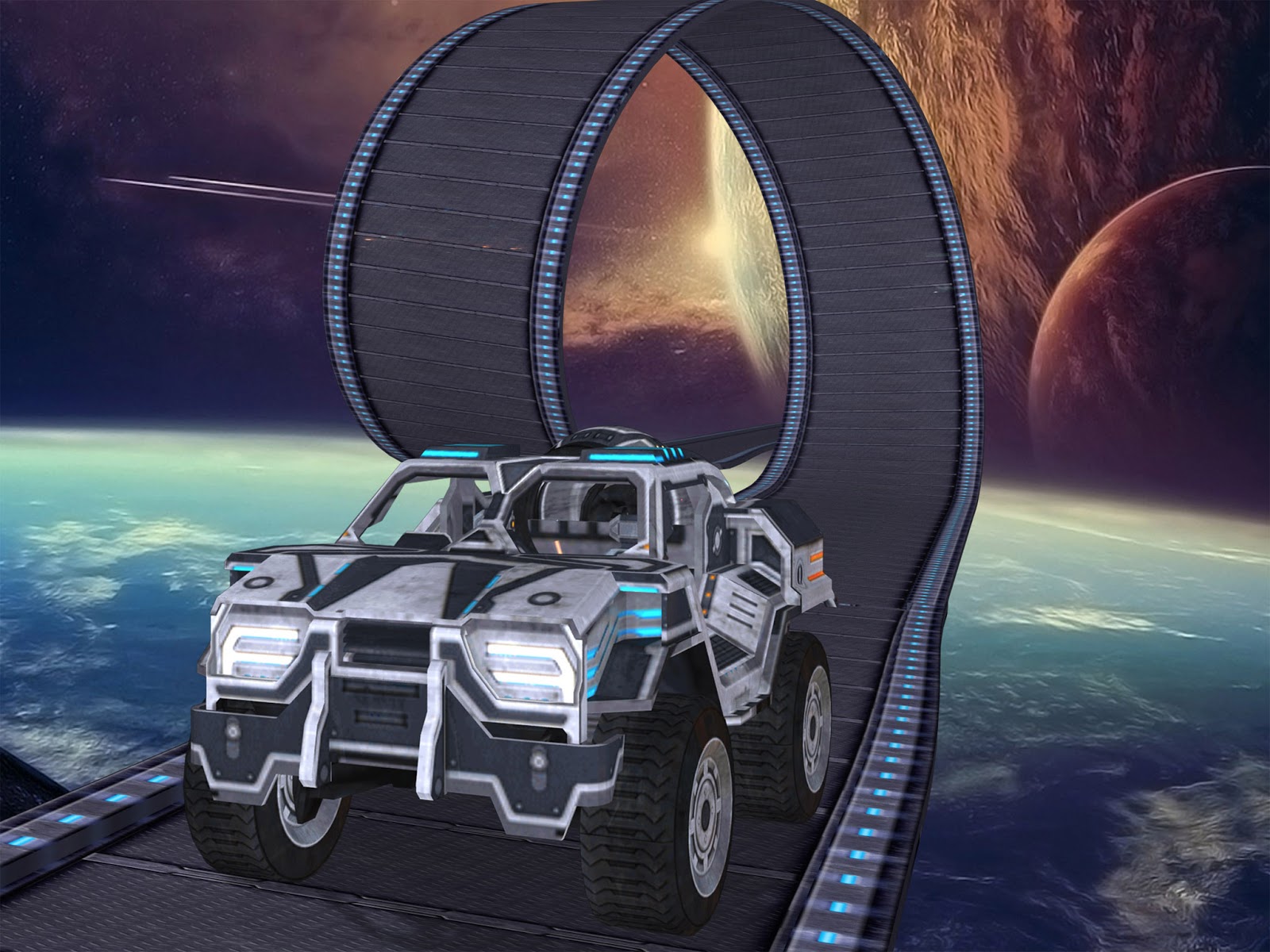 Gamax Games: Jet Car Stunt Zone in space 3D