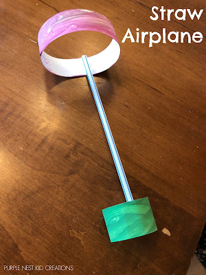 Purple Nest Kid Creations: Straw Airplane