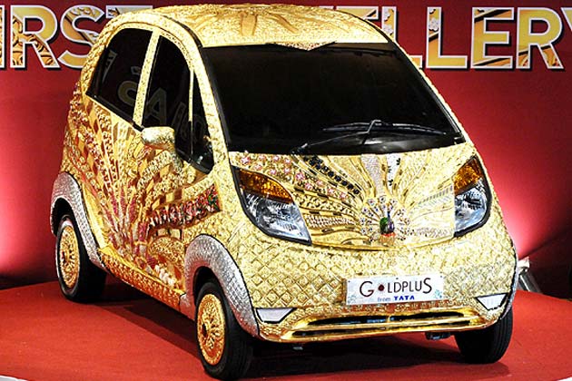 Amazing and Interesting Facts: Tata Nano Gold Car