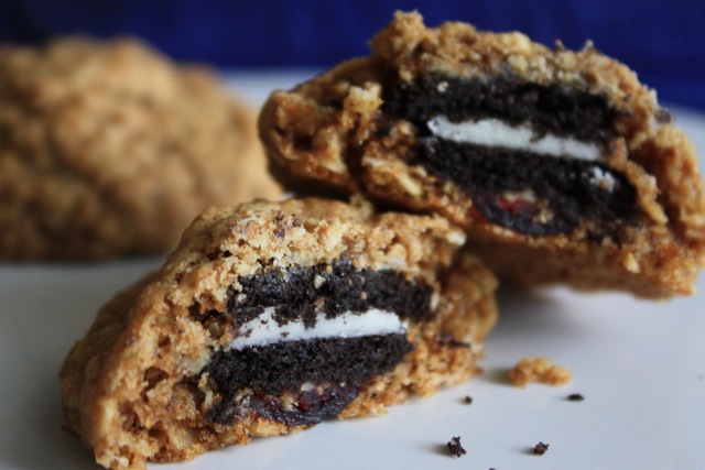 The Traveling Spoon: Oreo Stuffed Oatmeal Cookies: One Cookie Dough ...