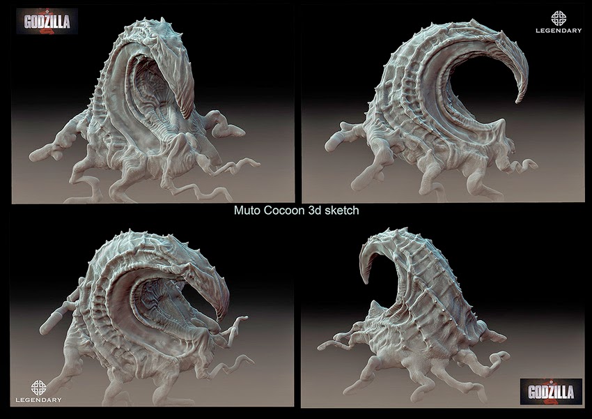 Unused GODZILLA 2014 MUTO Cocoon Concept Art by Dominic Lavery « Film ...