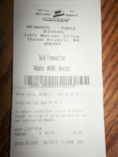 Dreaming of Jumping the Big Pond: Menards Rebate Money!