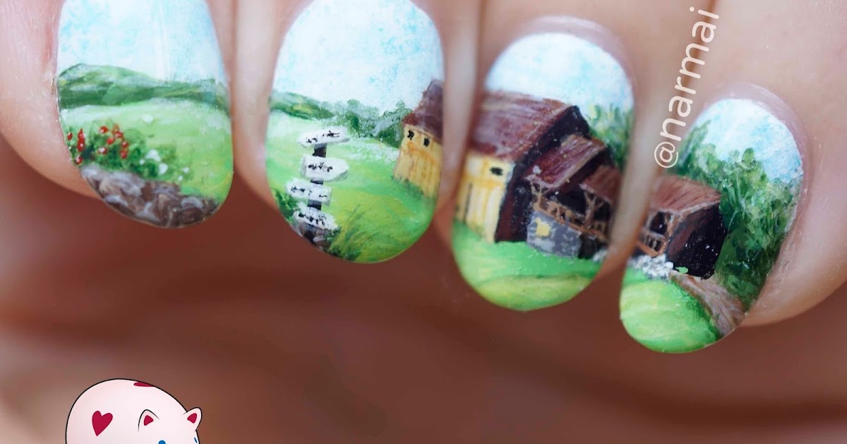 PiggieLuv: Summer farm shed nail art