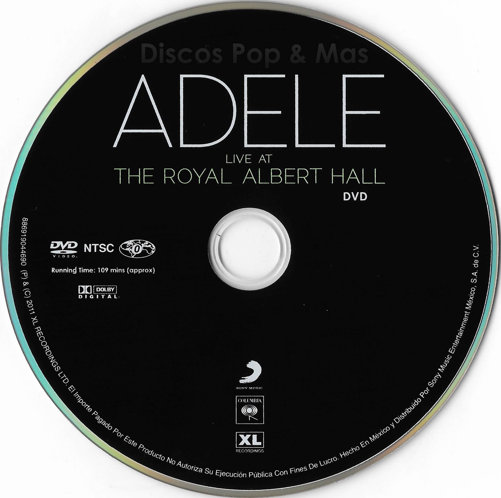 Discos Pop & Mas: ADELE - Live at the Royal Albert Hall
