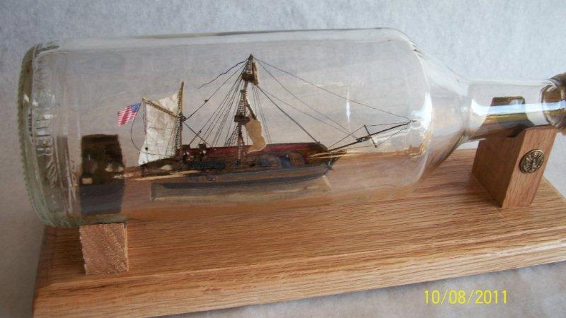 Remember the Intrepid: USS Intrepid Model in a bottle