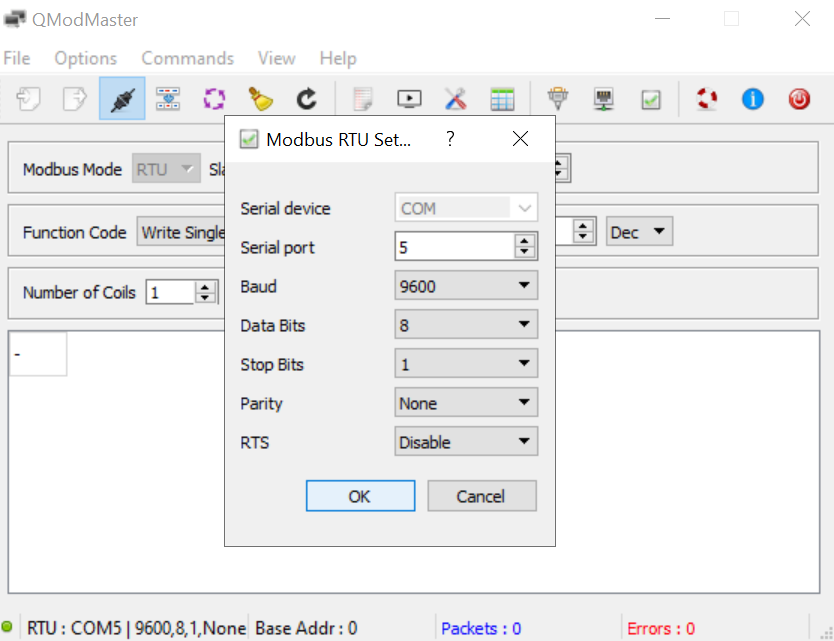 Example Program Arduino Modbus RTU Slave