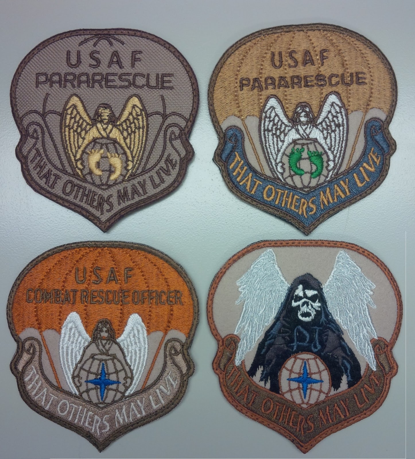 THE USAF RESCUE COLLECTION: USAF Pararescue / Golden Angel Patch Set