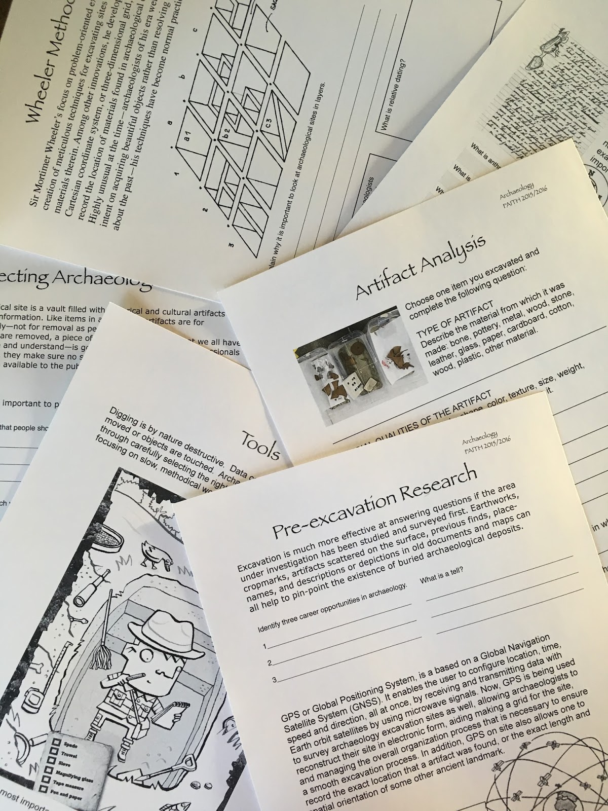 FAITH Fine Arts Integrated Through History: Archaeology - Process Review