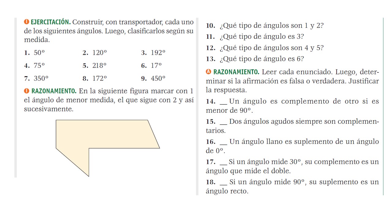 GEOMETRÍA: Continuación Actividad Ángulos. Grado 8