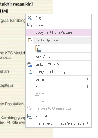 Cara Copy Text Dari Gambar - Menggunakan OneNote 2013