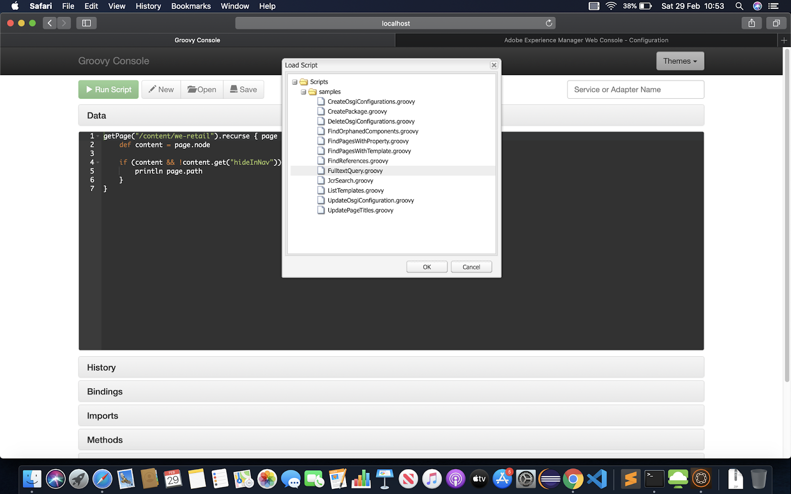 Groovy Script Console integration in AEM - AEM Tutorials for Beginners Groovy Script Console integration in AEM - AEM Tutorials for Beginners