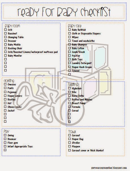Baby Checklist for Getting Ready for Baby Series - GYCT Designs