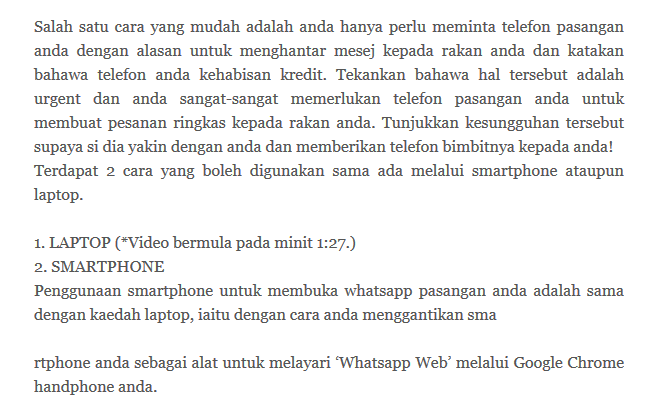 Inilah Cara Untuk HACK Whatsapp Pasangan Anda Dengan MUDAH Yang Ramai ... Inilah Cara Untuk HACK Whatsapp Pasangan Anda Dengan MUDAH Yang Ramai ...