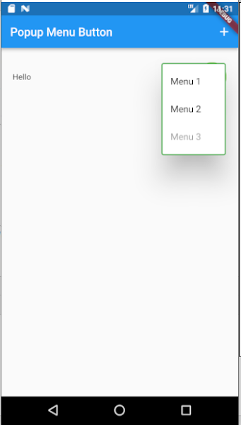 Code Samples: Flutter Popup Menu Button Example Tutorial