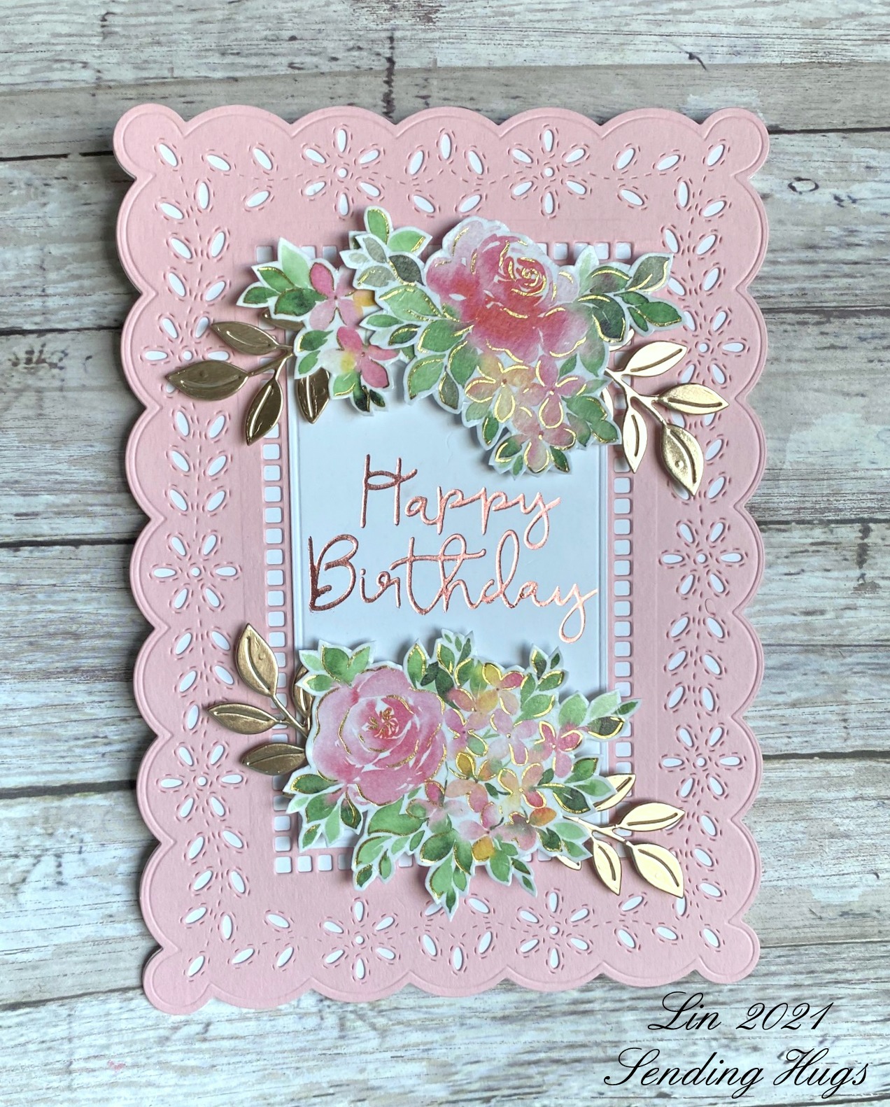 Sending Hugs: Eyelet Lace Frame