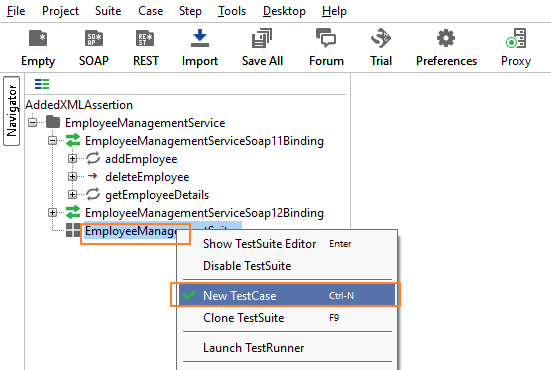 Testing-techie007: How to create new TestSuite, TestCase and TestStep?
