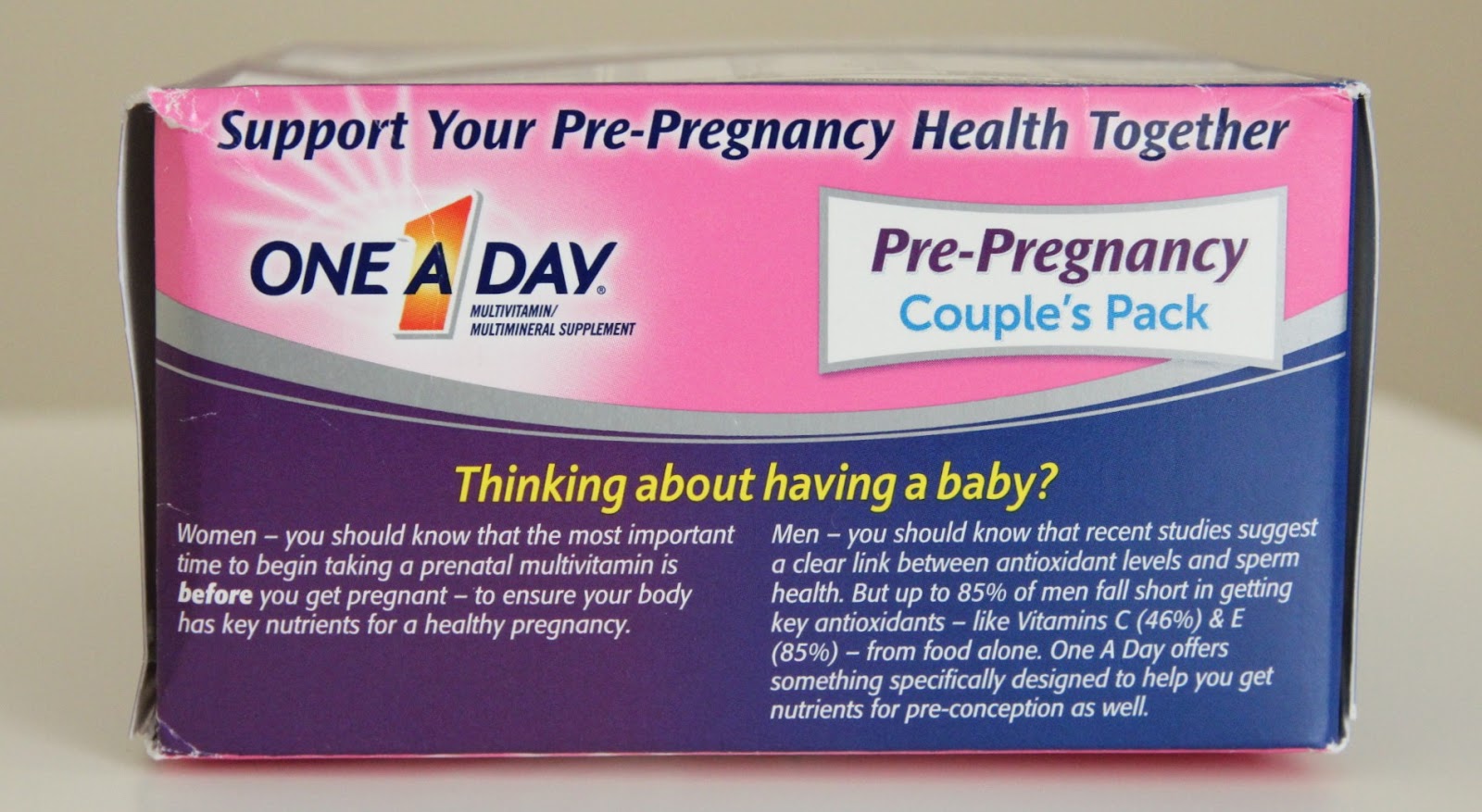 One A Day Couple's Pre Pregnancy Vitamins Review