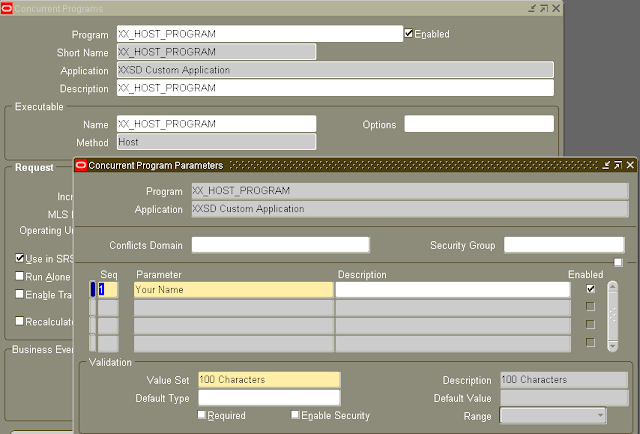 What is Host Program in Oracle