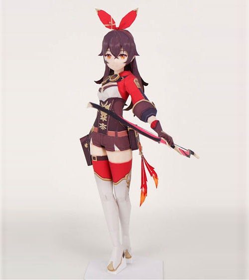 Genshin Impact: Amber Paper Model | Paperized Crafts