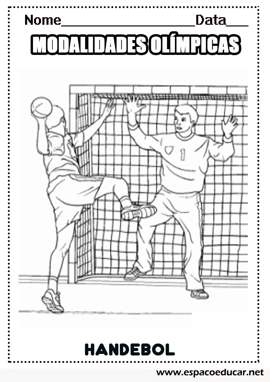 Atividades De Handebol Para Imprimir - RETOEDU